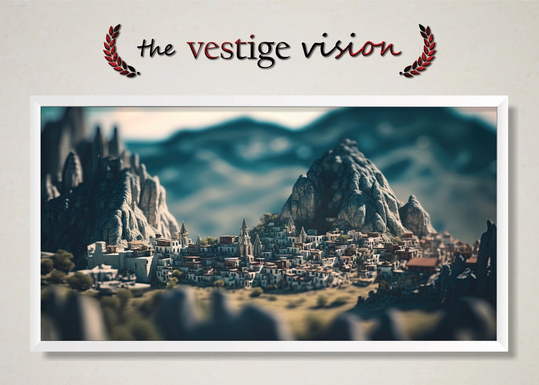 Distant Ancient Town | Fantasy | Realistic Painting | Depth of Field ...