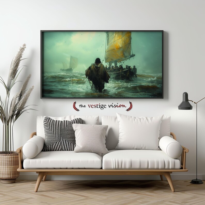 Do Not Be Afraid | Jesus Walks the Lake | Faith Art | Disciples | Oil ...