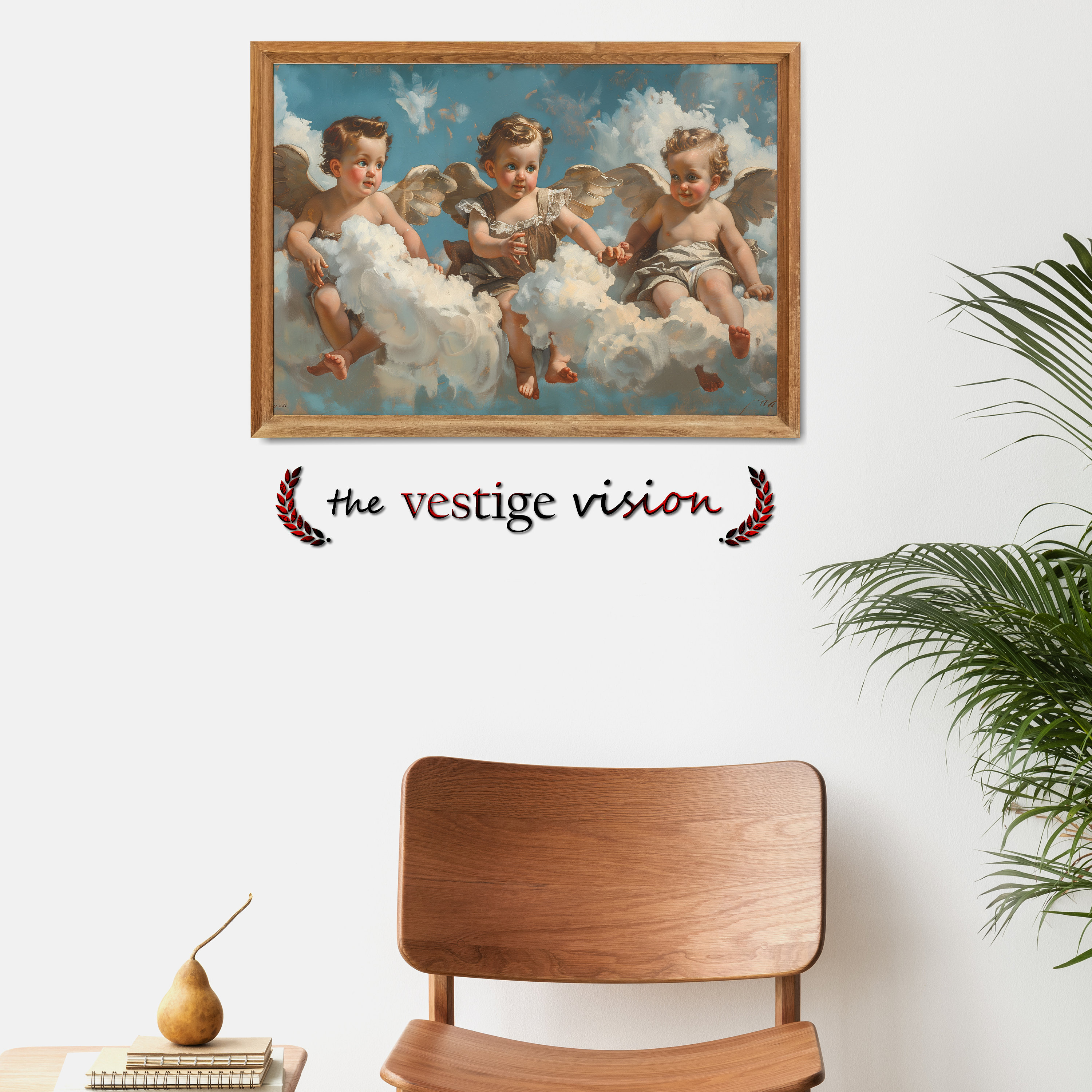 Cherub Triplets in the Clouds | Christian Heavens | Realistic Painting ...