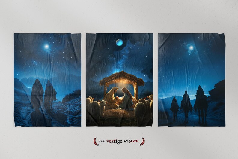 Nativity Scene (three-frame) | Baby Jesus | Mary & Joseph | Three Kings ...