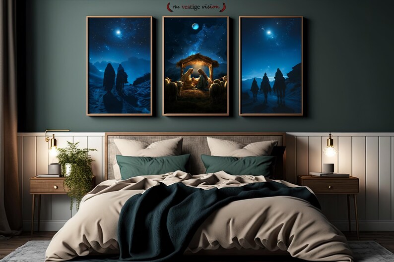Nativity Scene (three-frame) | Baby Jesus | Mary & Joseph | Three Kings ...