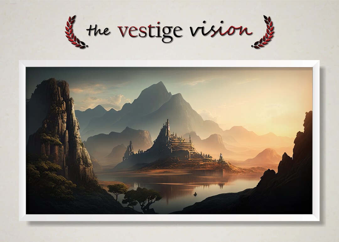 Distant Ancient Ruins | Oil Painting | Fantasy City | Desert Kingdom ...
