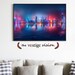Neon Cyberpunk Skyline Coast | Surreal Futuristic | Panoramic View ...