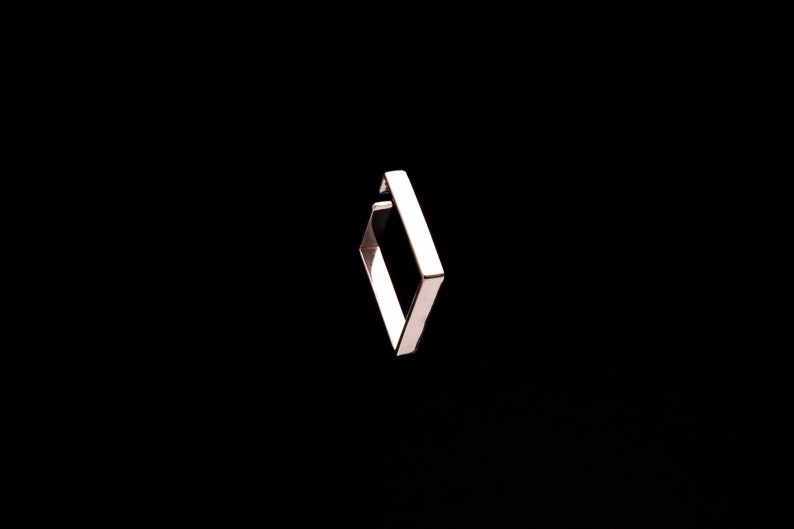 Geometric Square Ear Cuff/ Non Gender Binary Silver Ear Wrap/ Non ...