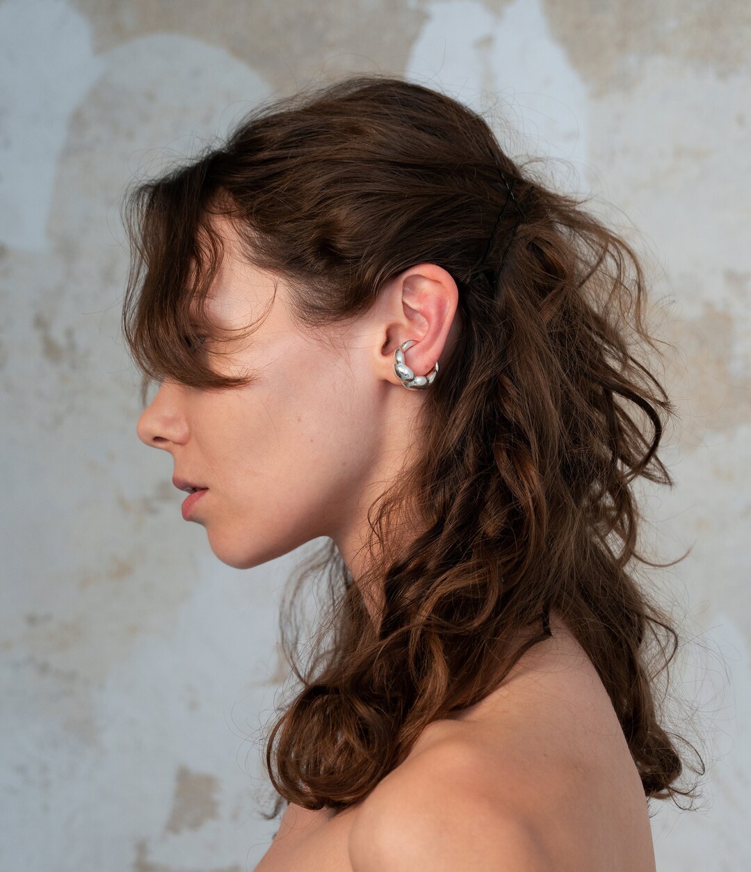 Croissant Ear Cuff/ Twisted High Quality Ear Wrap/ Starling Silver ...