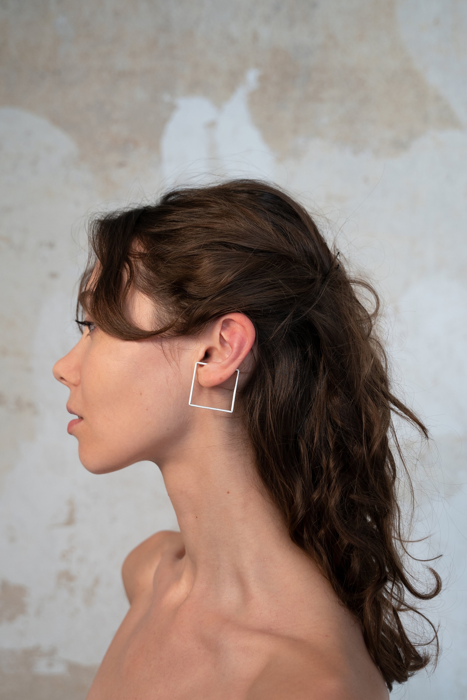 Minimal Rectangular Cuff/ Layering Square Design/ Geometric Sterling ...