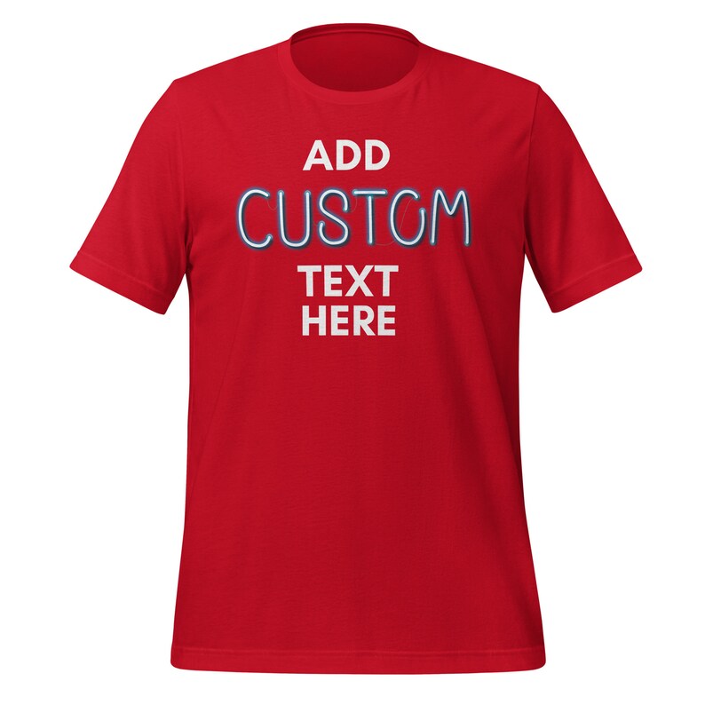 Design Your Own Custom Text T-shirt: Personalized Tee - Etsy