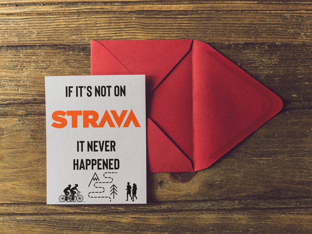 Pack of 10 Strava Greeting Card for Runner, Runner Greeting Gift ...