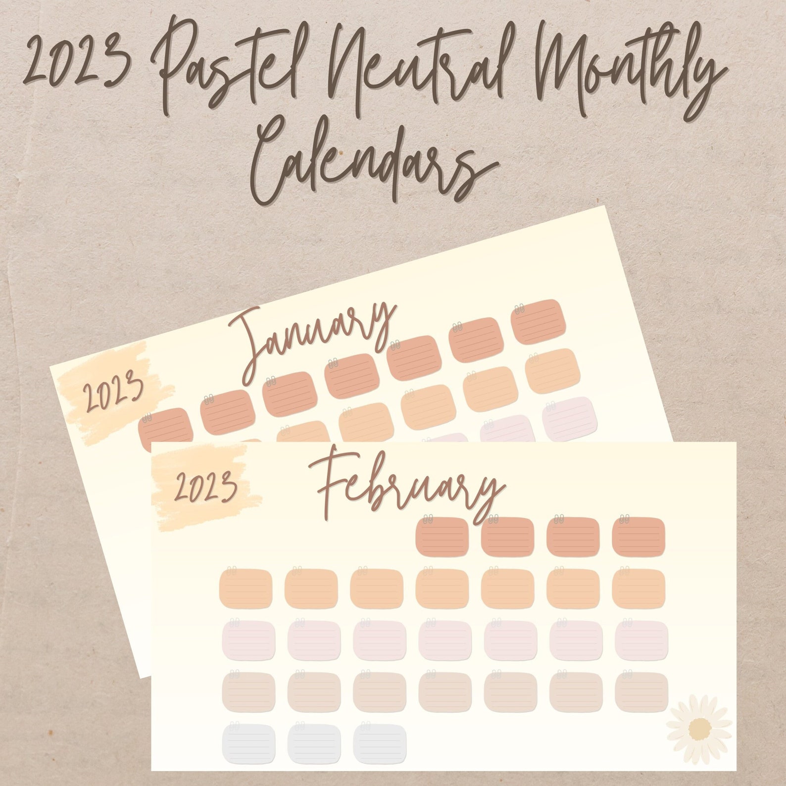 Pastel Aesthetic 2023 Calendar - Etsy