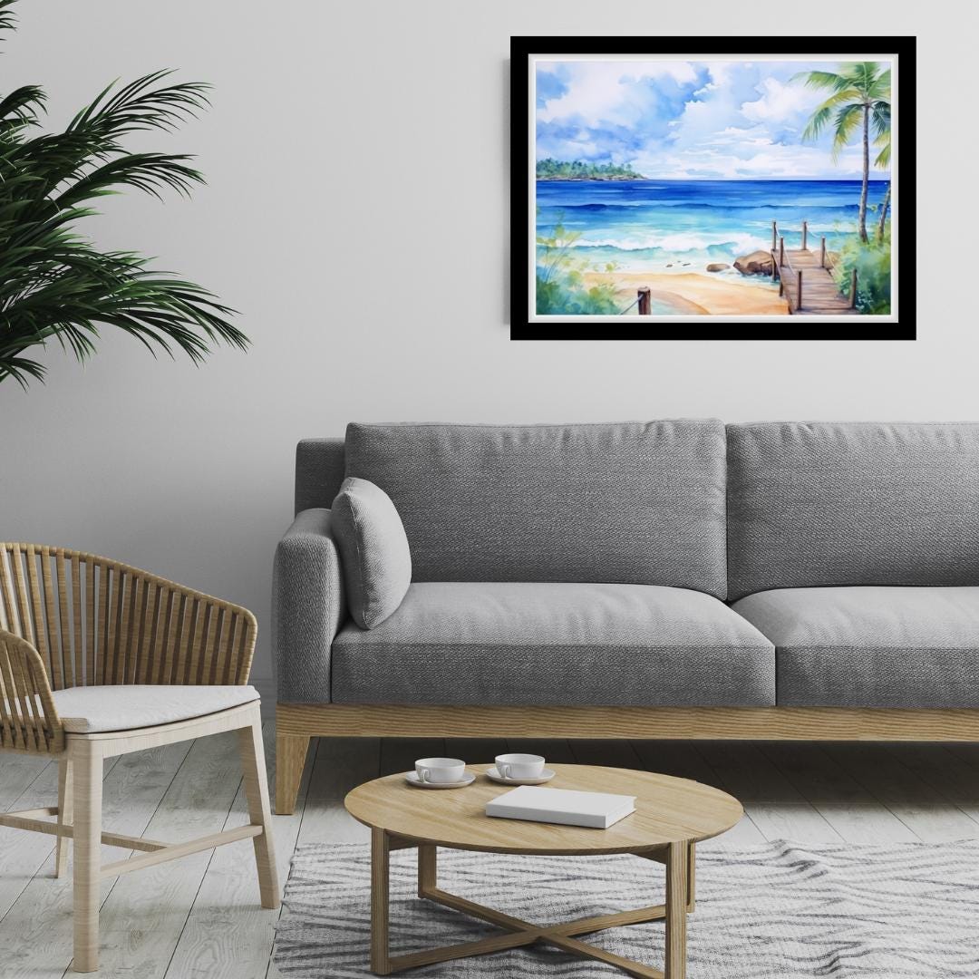 Beach Wall Art, Ocean View Art, Coastal Wall Art, Instant Download - Etsy