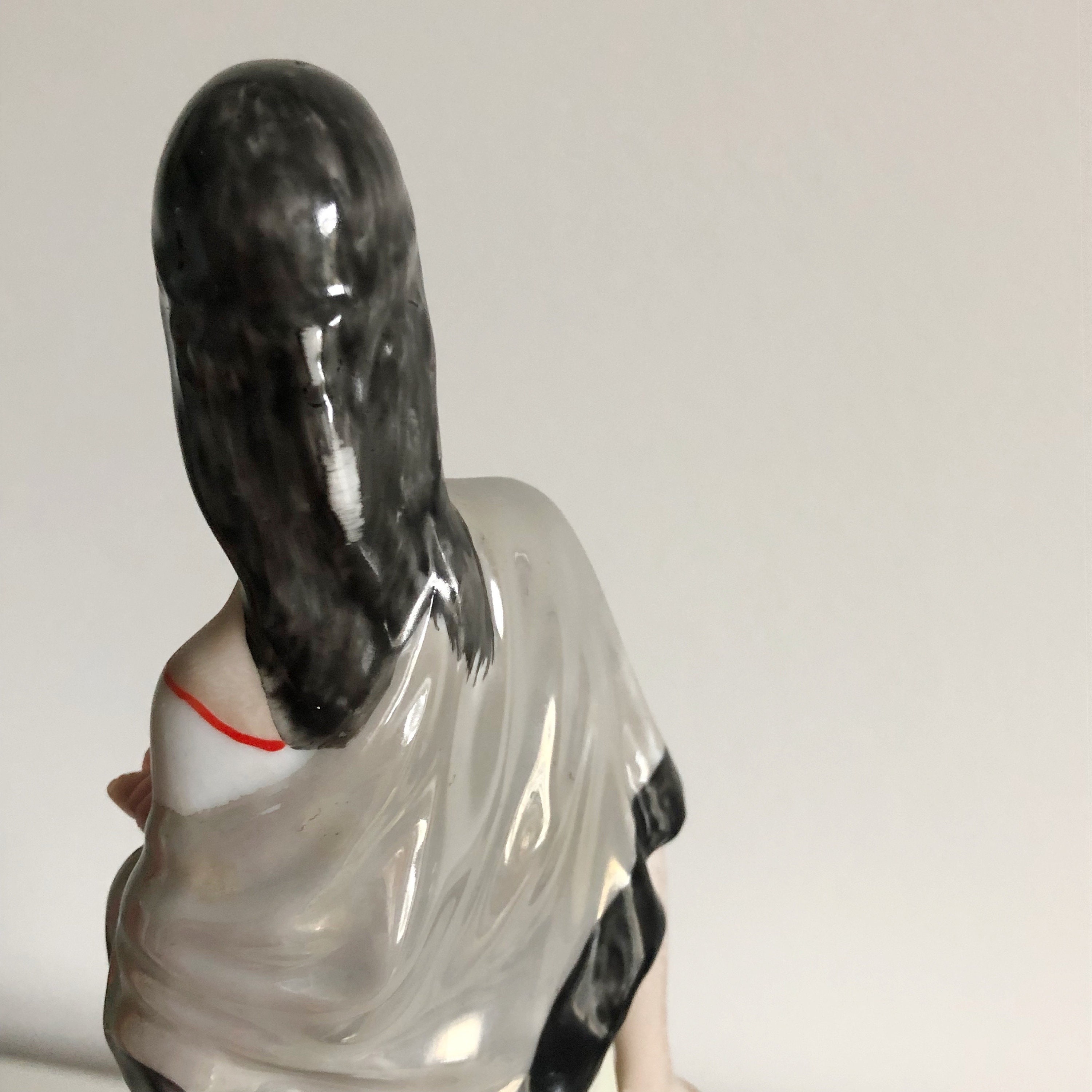 Vintage Porcelain Lady With Flowers Figurine 1970s Alba Iulia Made in ...