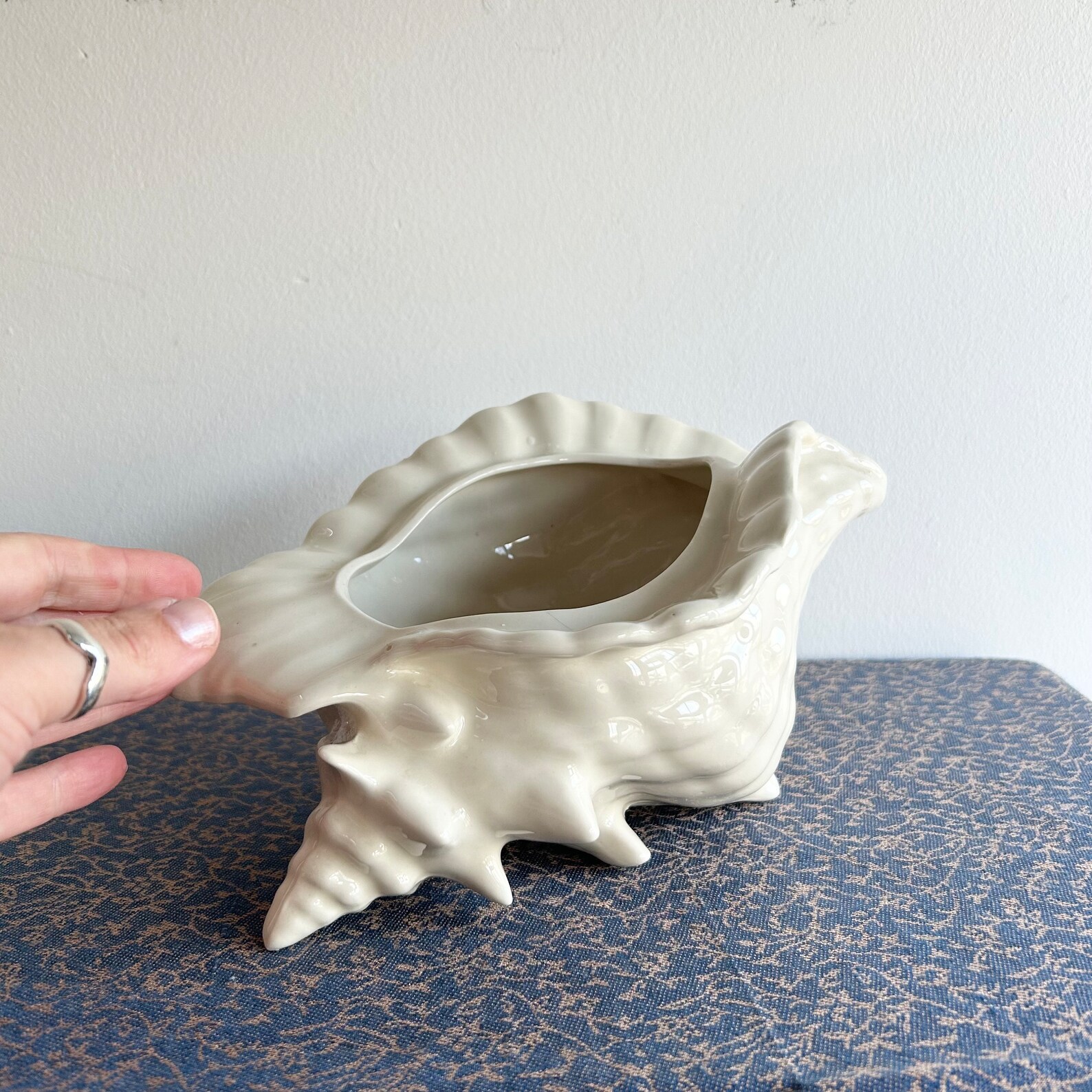 Vintage Seashell Planter / Jewellery Holder Statement Decor, Romantic ...