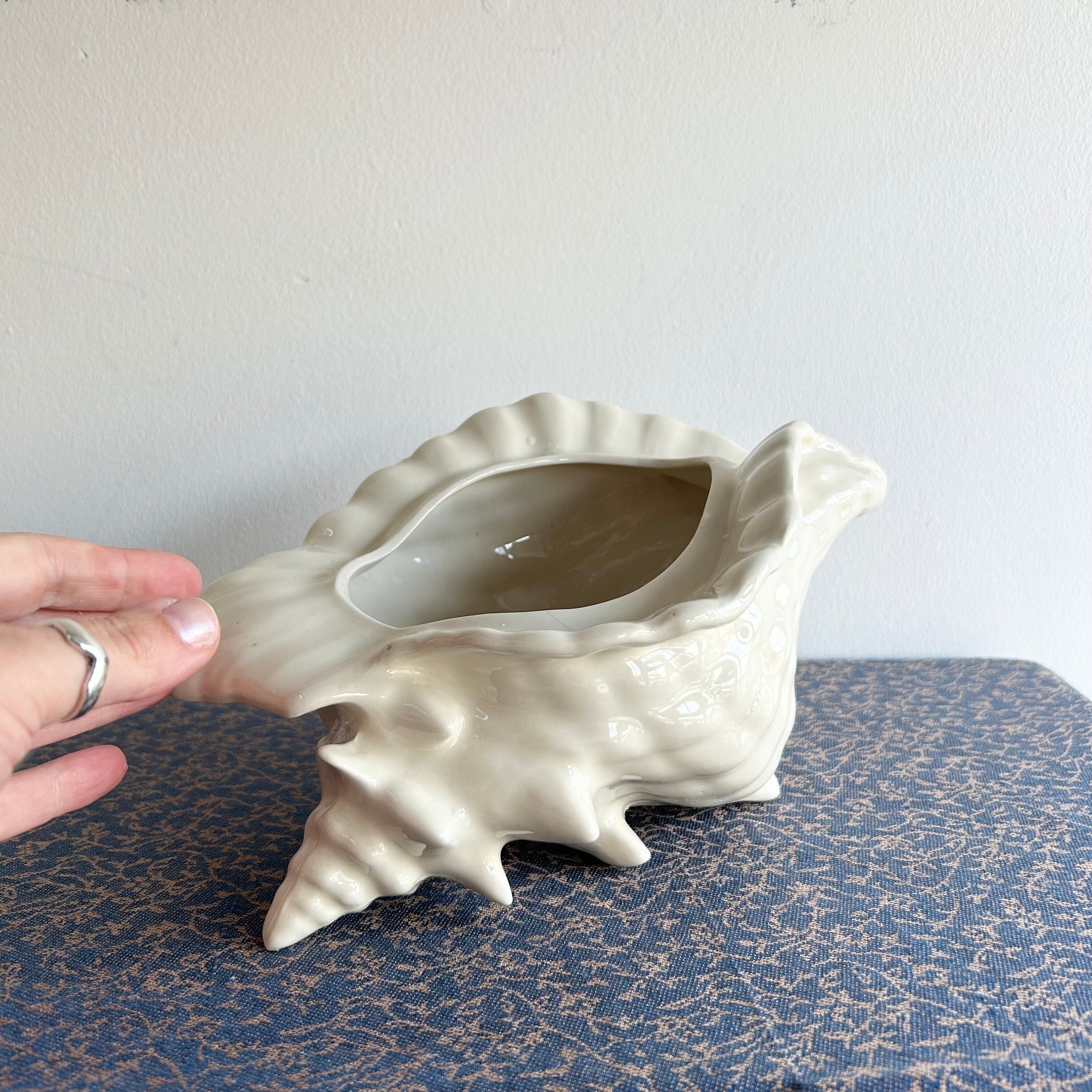 Vintage Seashell Planter / Jewellery Holder Statement Decor, Romantic ...