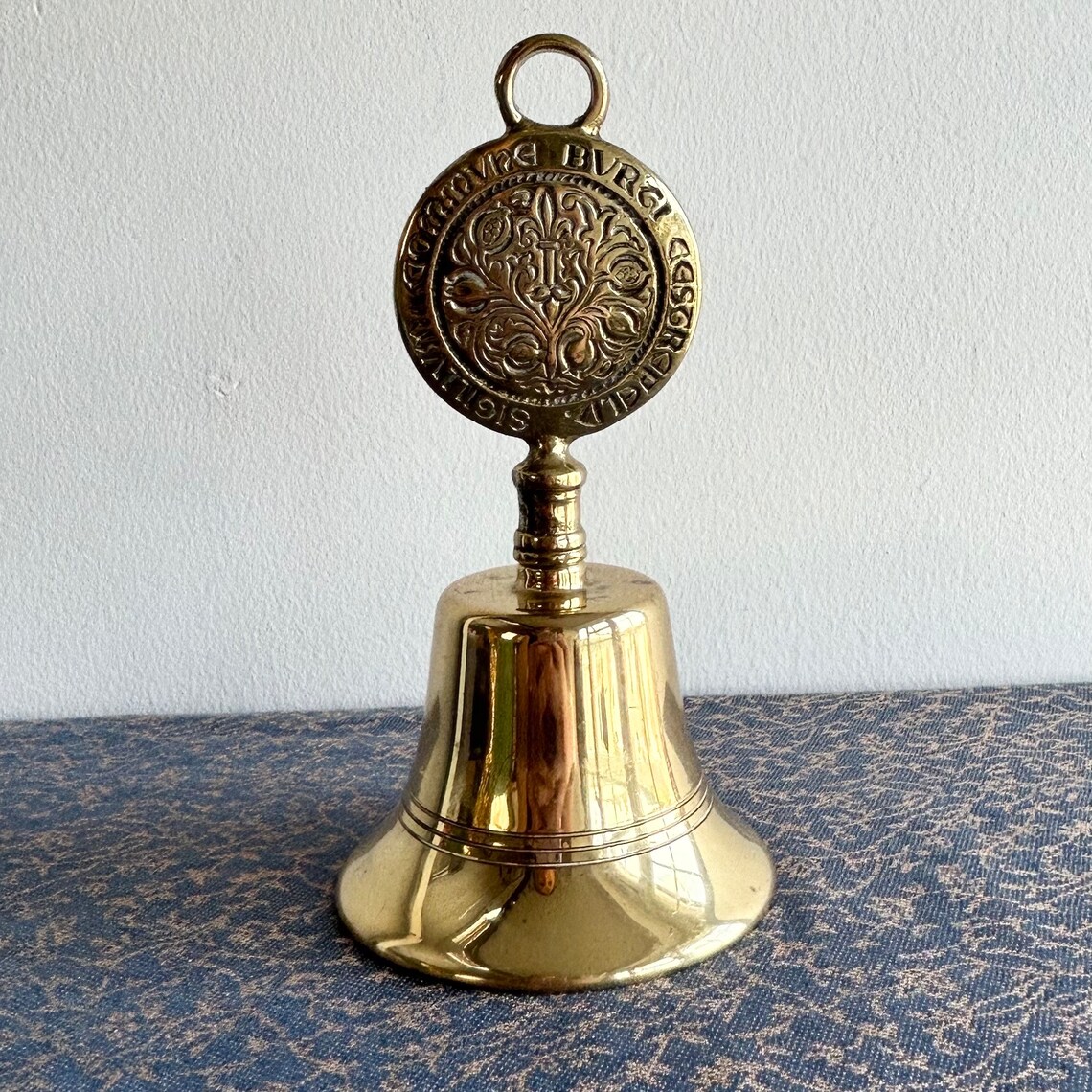 Vintage Cestrefeld Bell - Brass Metal, Sigilum Commune Handbell ...