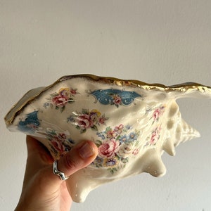Antique Seashell Vase / Jewellery Holder Statement Decor, Romantic ...