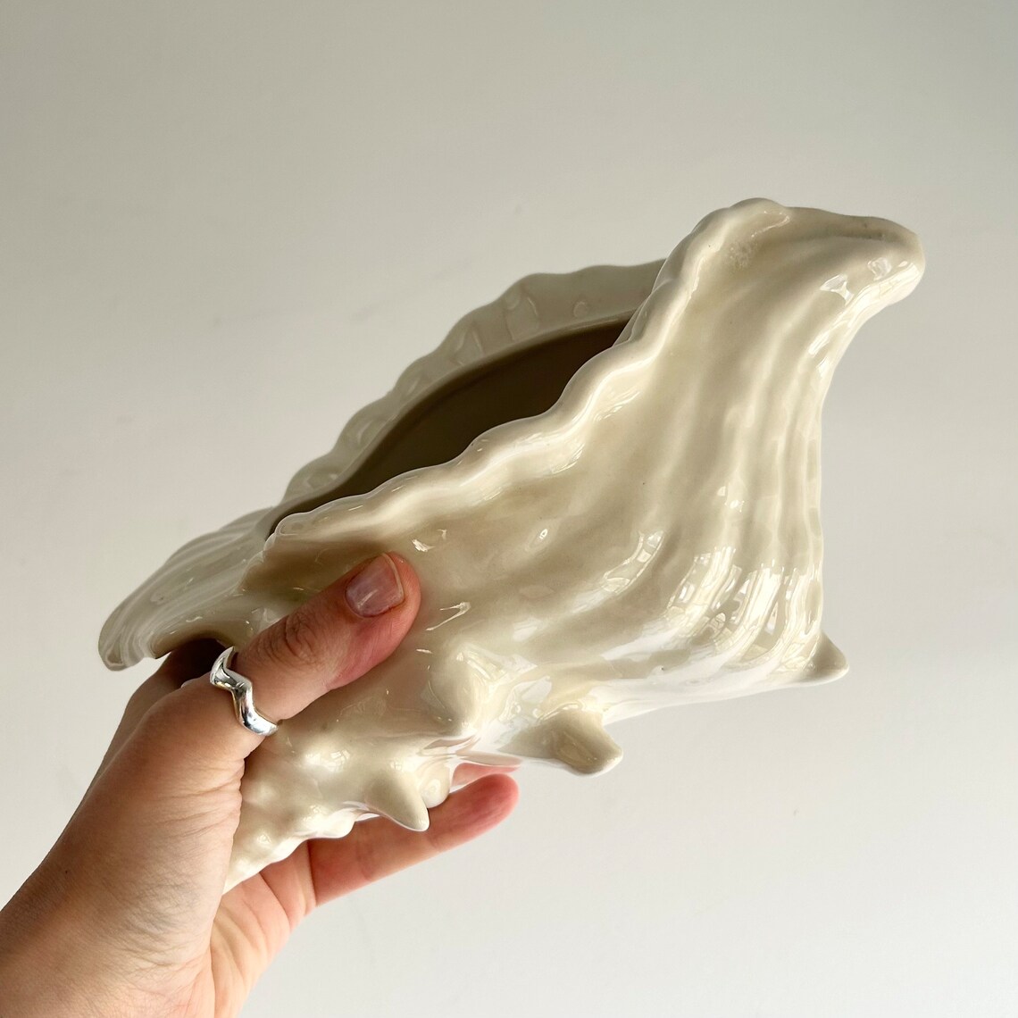 Vintage Seashell Planter / Jewellery Holder Statement Decor, Romantic ...