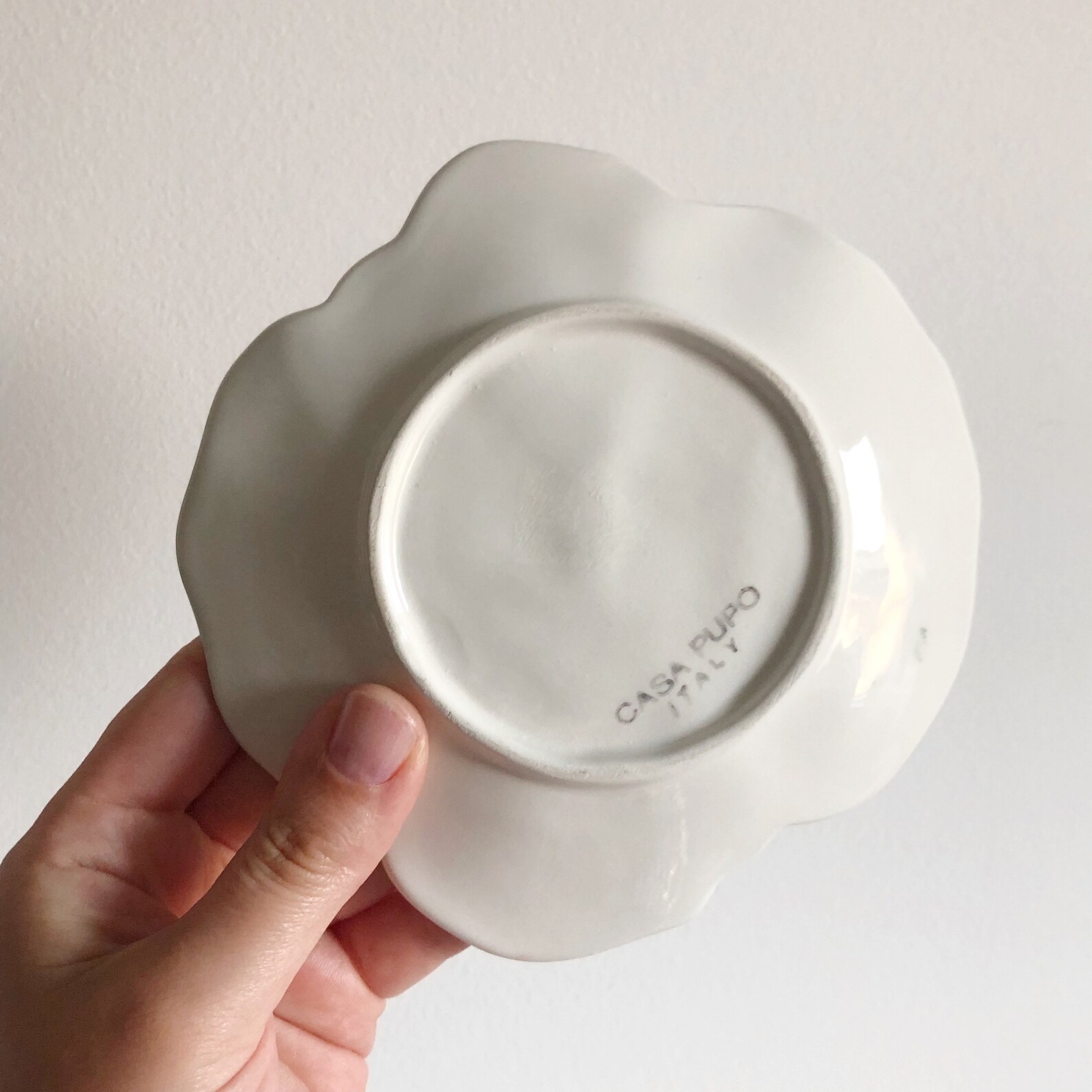 Vintage Flower Plate by Casa Pupo Italy Handpainted Pink Floral Dish ...