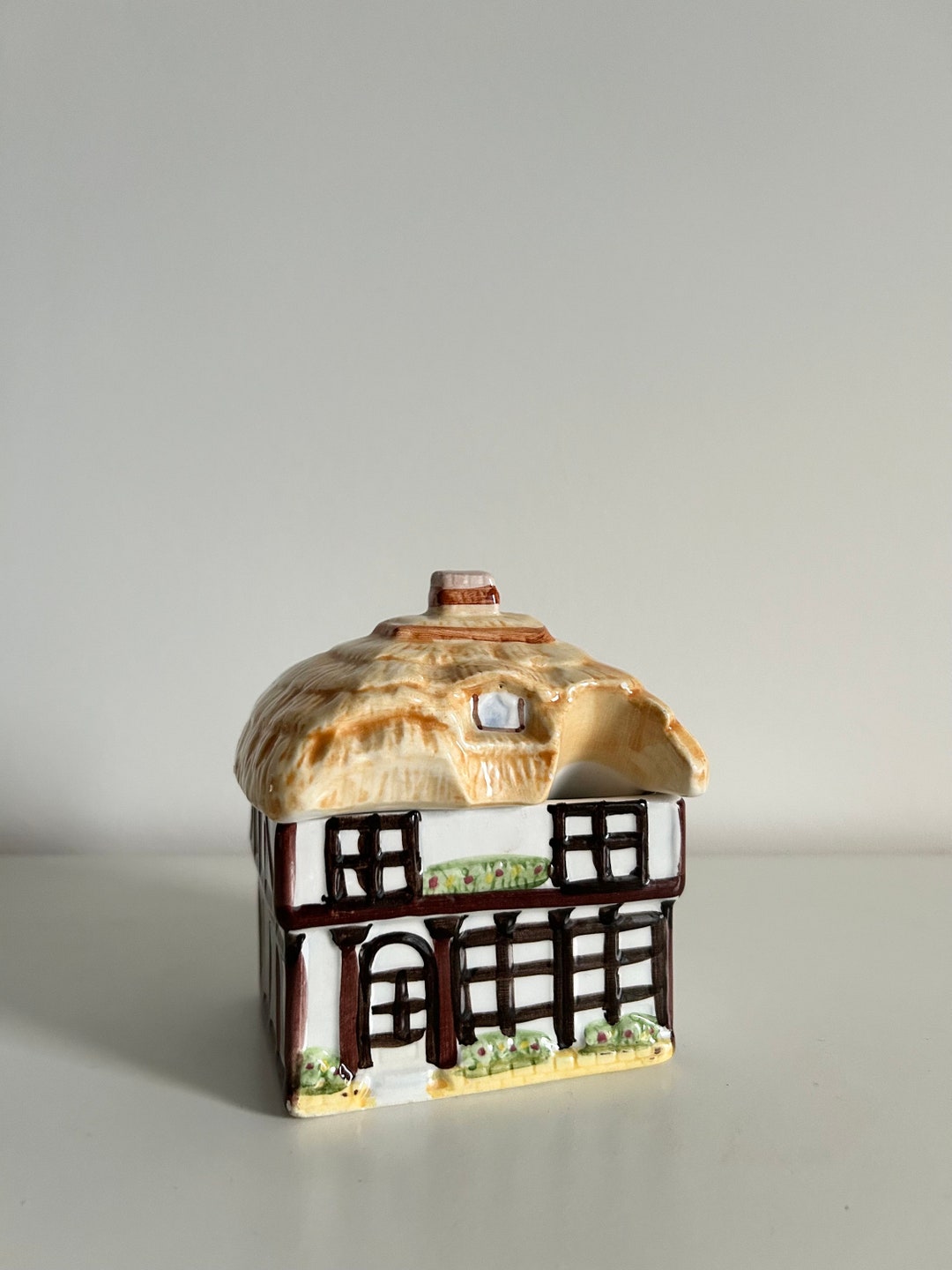 Vintage Charming Cottage Container Colourful 1960s Ceramic Lidded ...