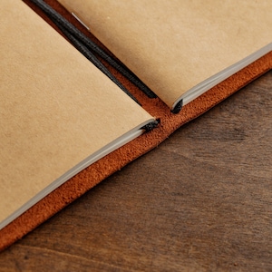 Leather Notebook, Leather Travelers Notebook, Brown Leather Notebook ...
