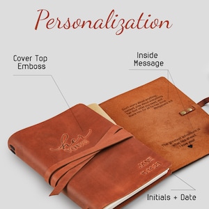 Leather Notebook, Leather Travelers Notebook, Brown Leather Notebook ...