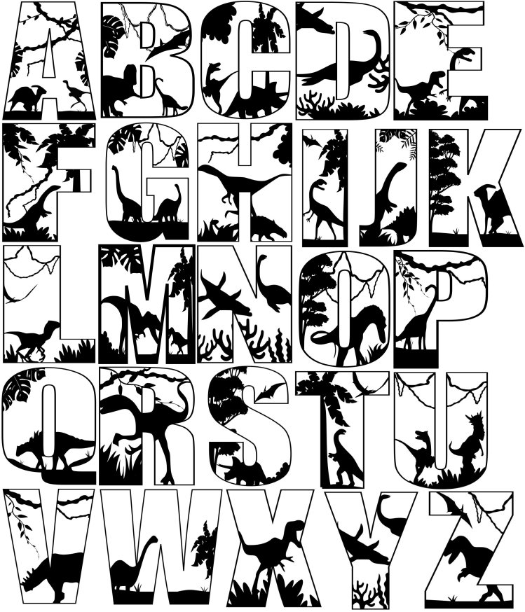 Dinosaur Letter SVG - Digital Download - Etsy