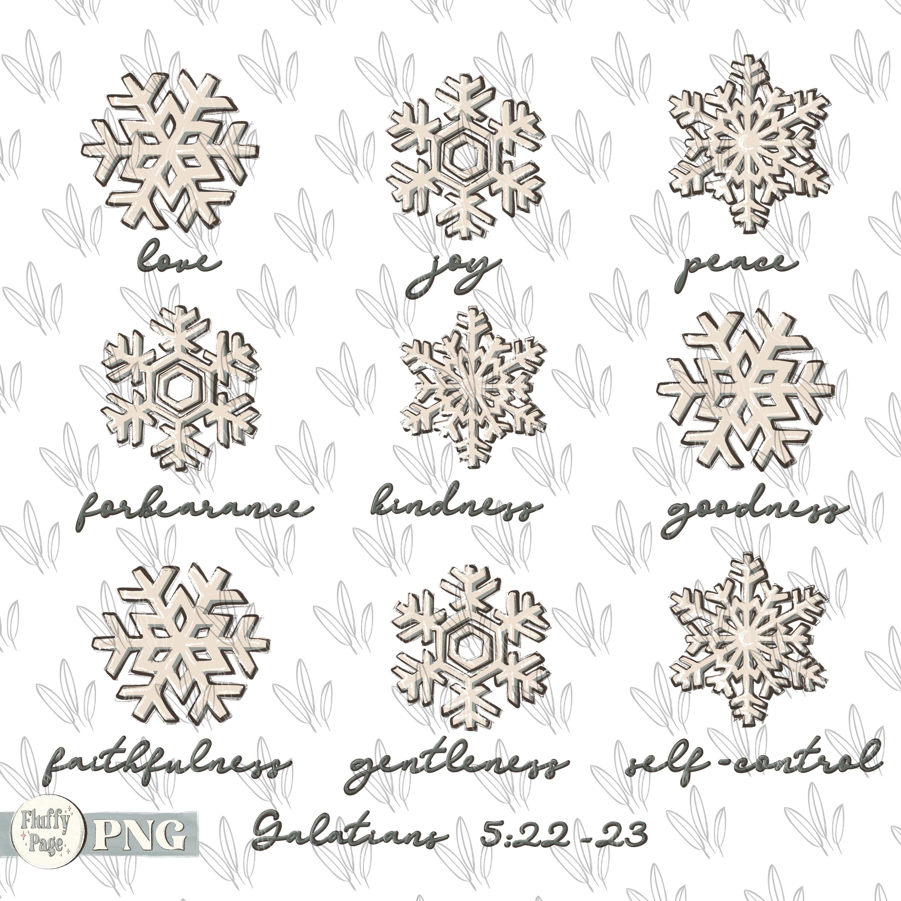 The Fruits of the Spirit PNG, Christmas Snowflakes, Christian Galatians ...