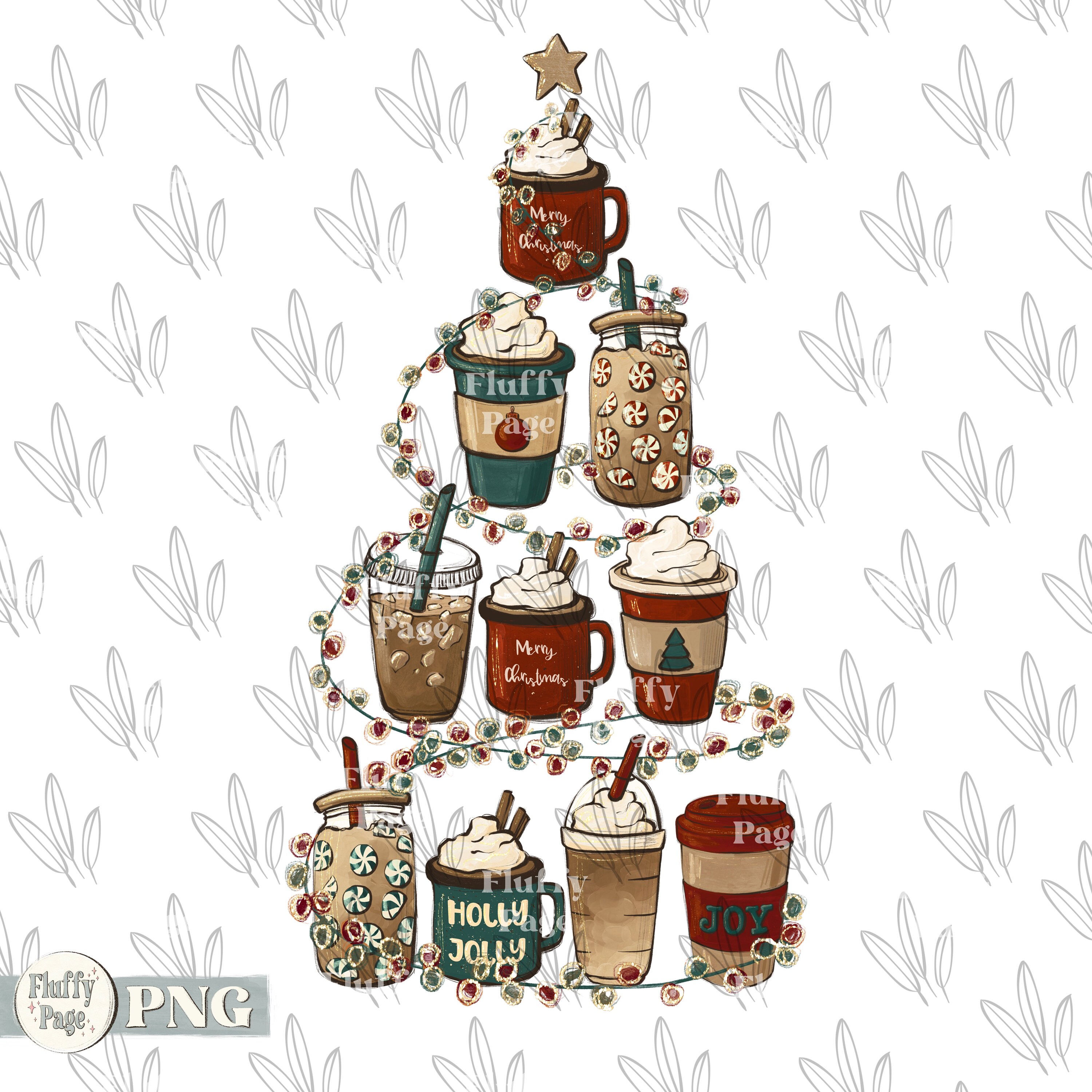 Coffee Christmas Tree PNG, Winter Hollidays, Hot Latte, Coffee Cups ...