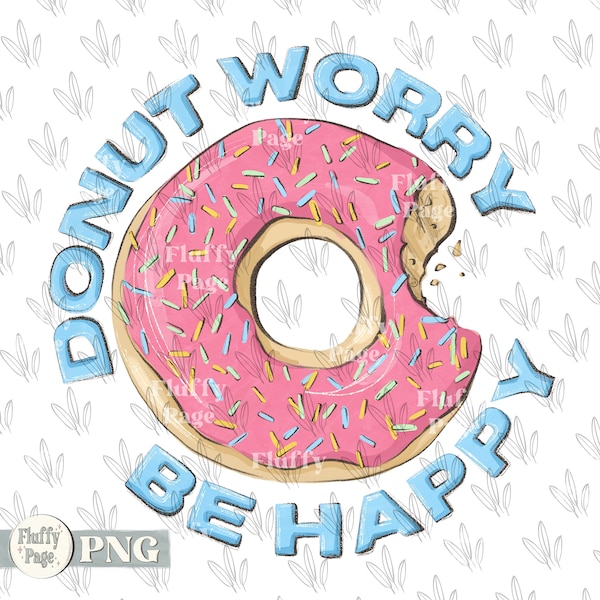 Donut Worry Be Happy - Etsy