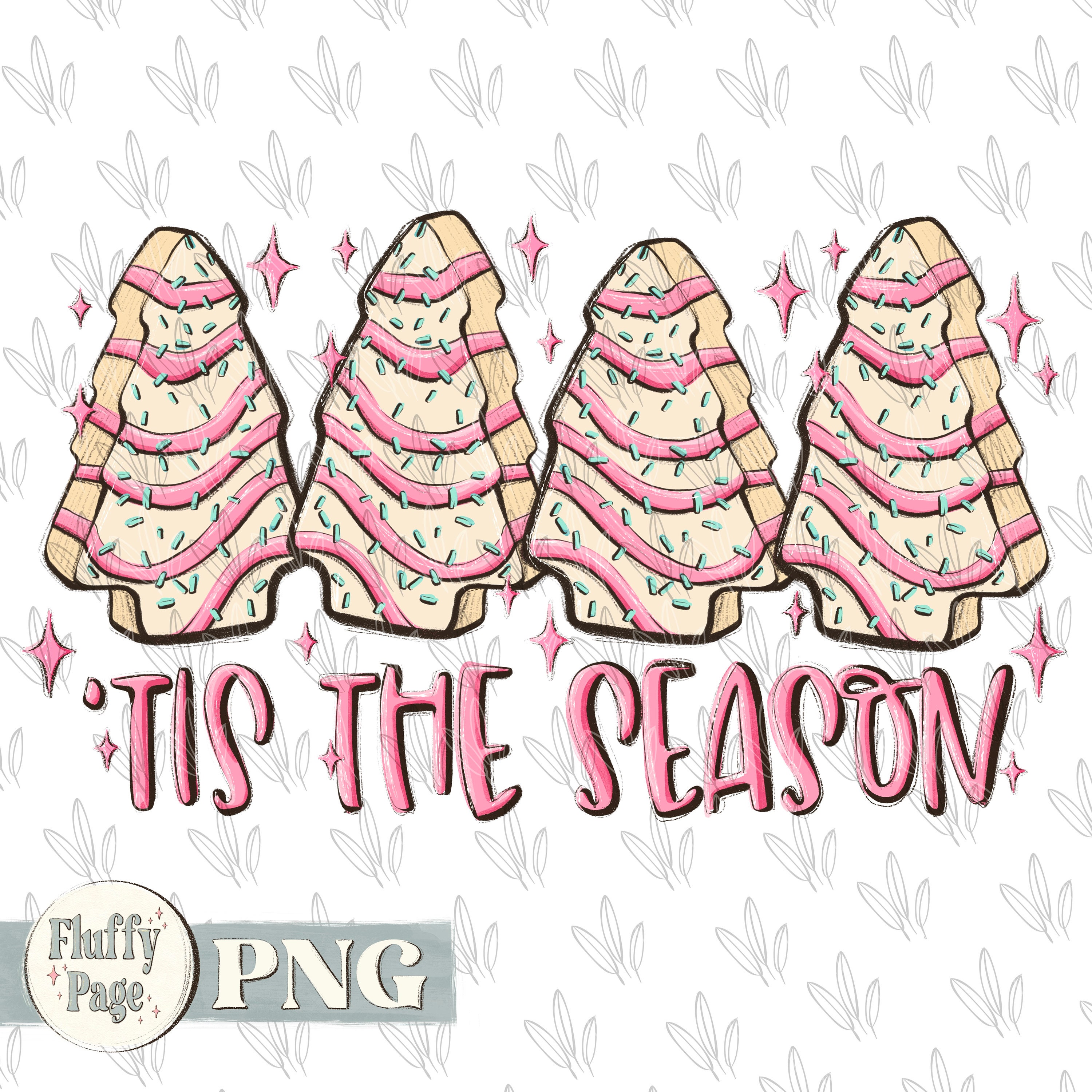 Pink Christmas Tree Cake Season PNG, Tis the Season, Winter Sweets Mood ...
