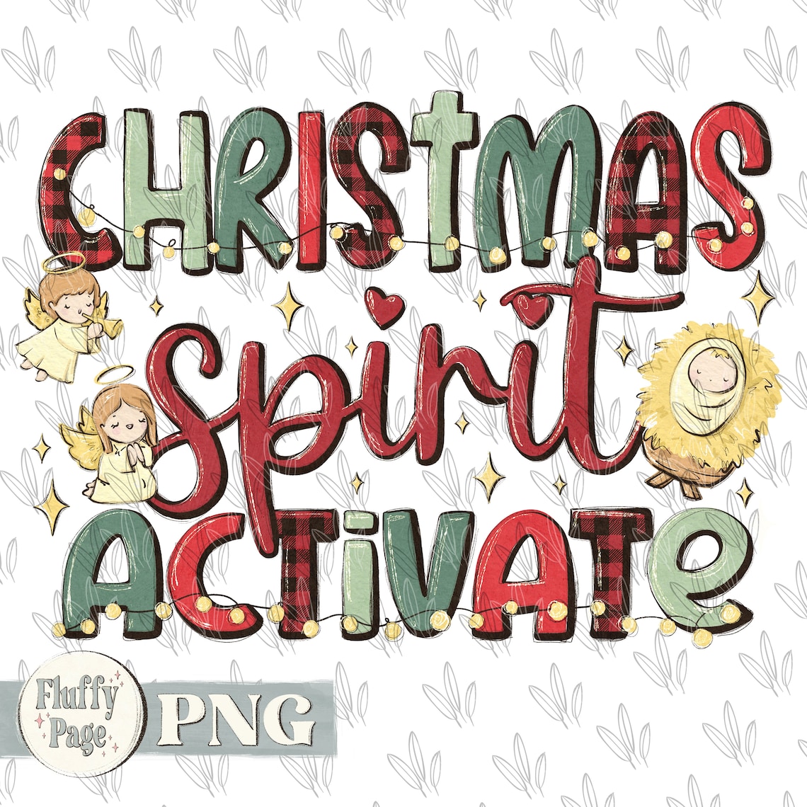 Christmas Spirit Activate PNG, Christian Christmas, Baby Jesus Manger ...