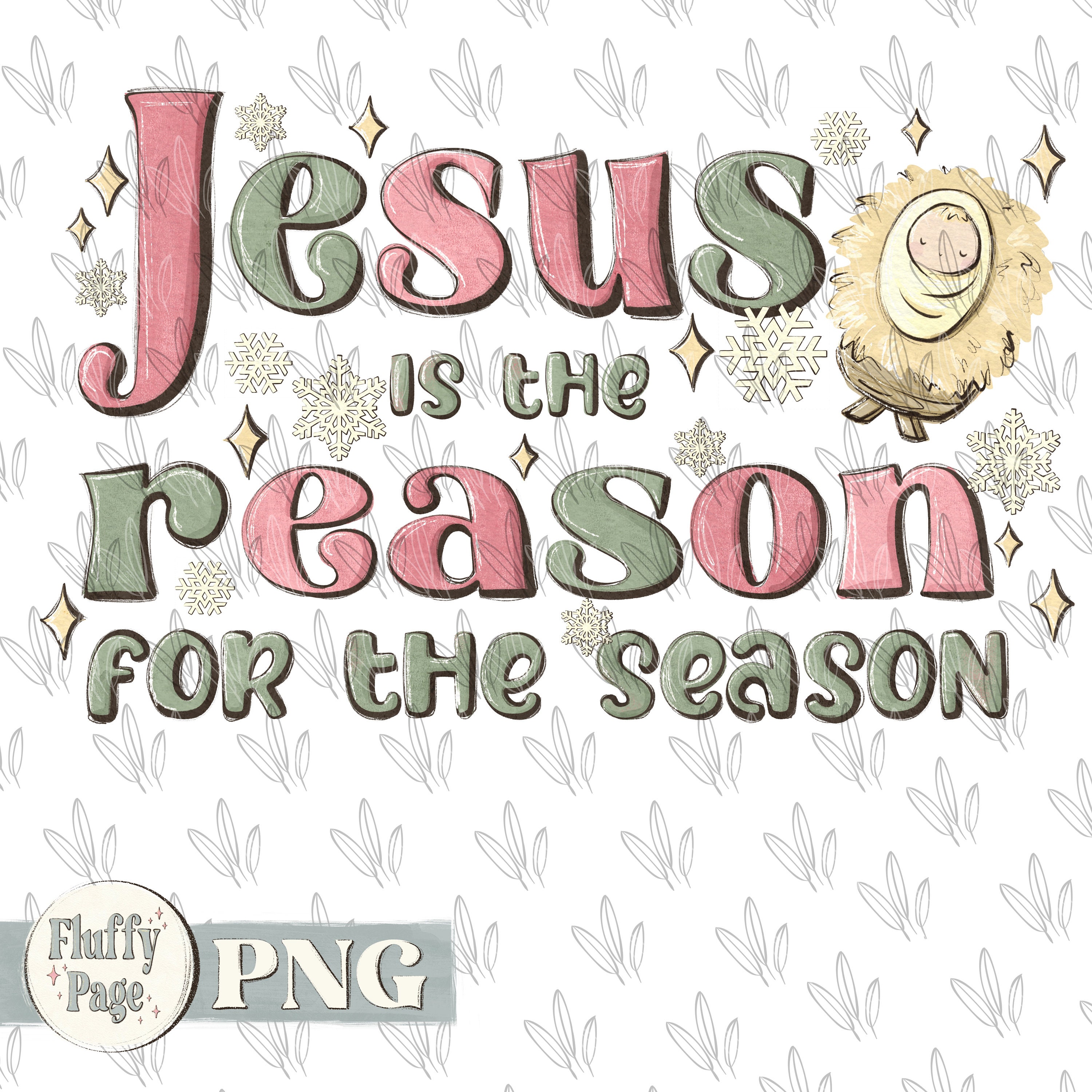 Jesus is the Reason PNG, Christian Christmas, Baby Manger, Nativity ...