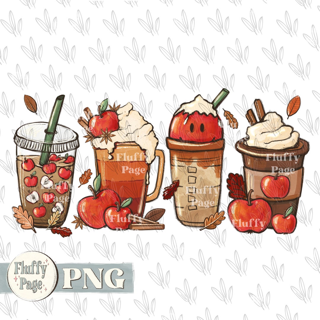 Apple Cider PNG, Fall Latte Coffee Cups, Its Fall Y'all, Frappe ...