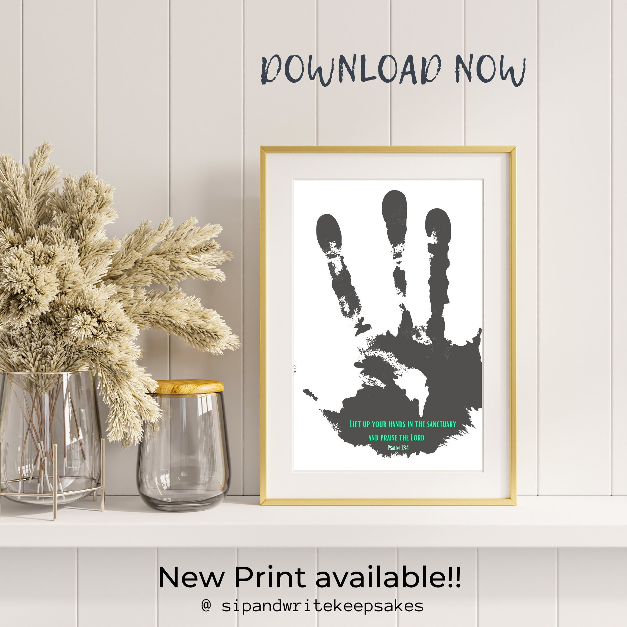 Handprint of Faith Wall Art - Etsy