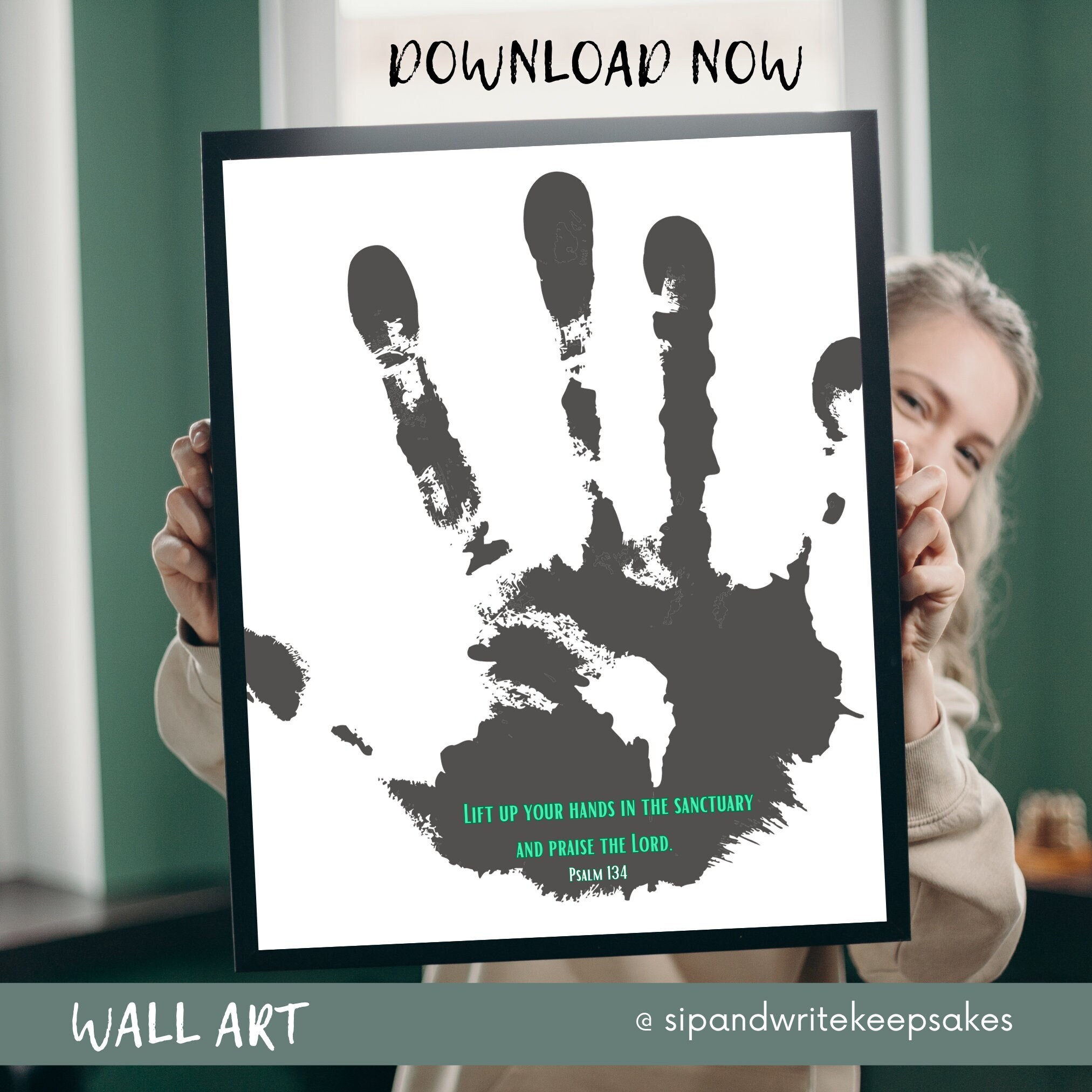 Handprint of Faith Wall Art - Etsy