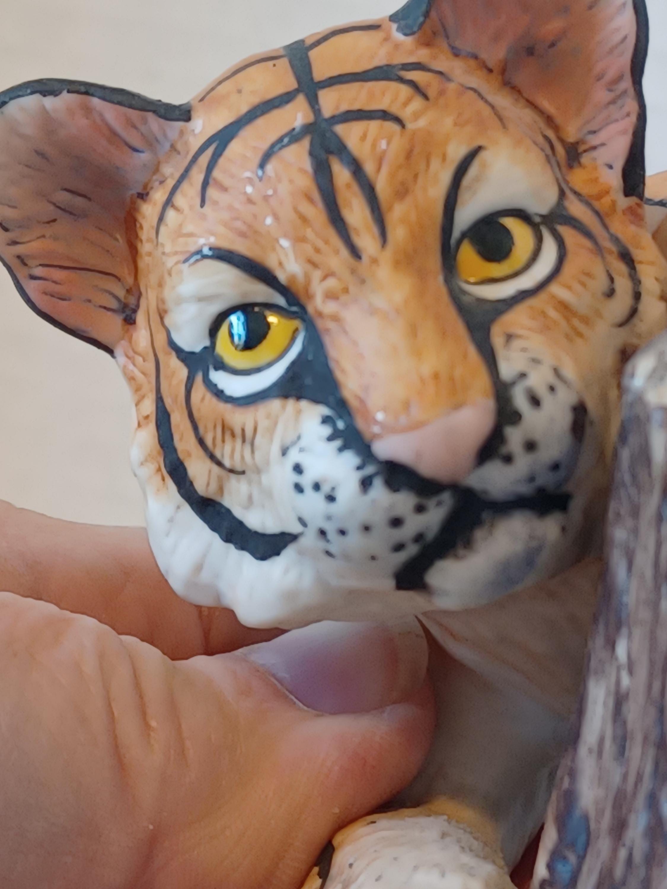 ANDREA BY SADEK 5" Tiger Cub Porcelain Bisque Figurine 1989 #1474 - Etsy