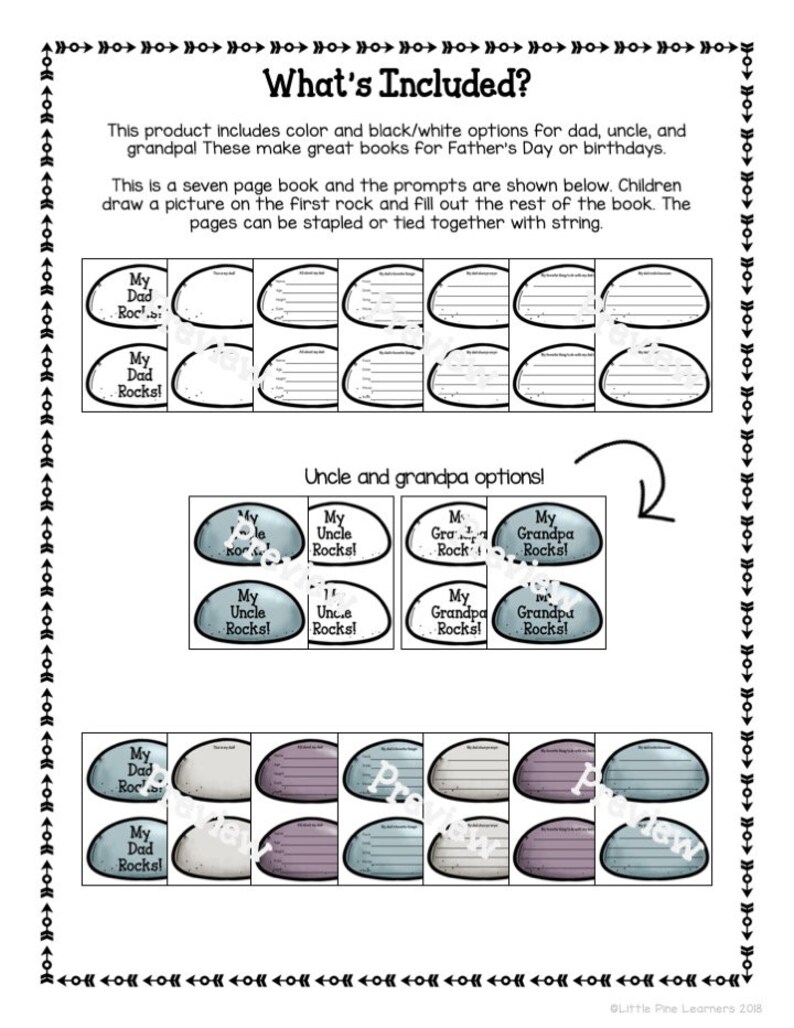 My Dad Rocks- Father's Day Book - Etsy