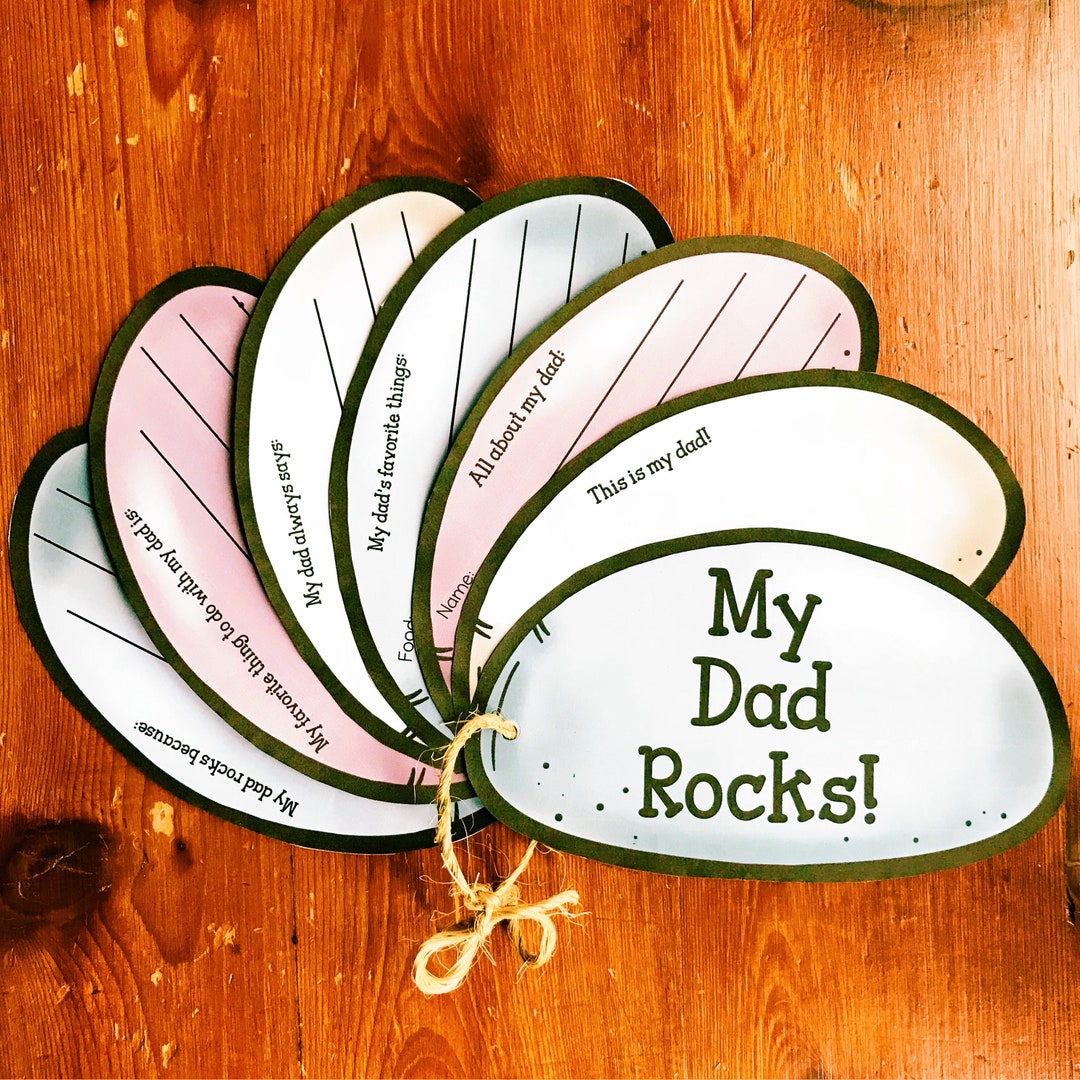 My Dad Rocks- Father's Day Book - Etsy