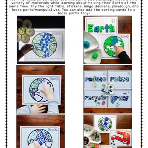 Earth Day Playdough and Loose Parts Mats - Etsy