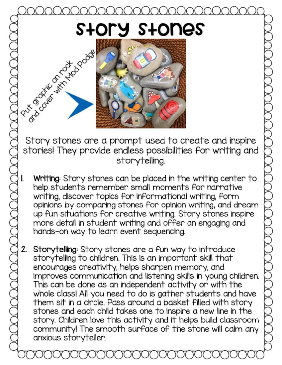 Story Stones for Writing and Storytelling - Etsy Canada