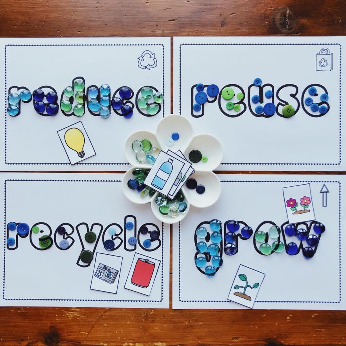 Earth Day Playdough and Loose Parts Mats - Etsy