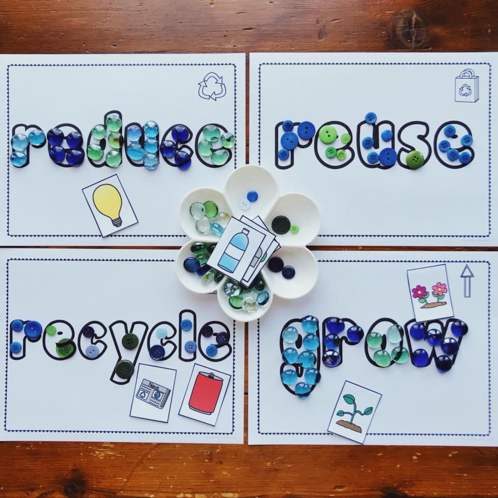 Earth Day Playdough and Loose Parts Mats - Etsy