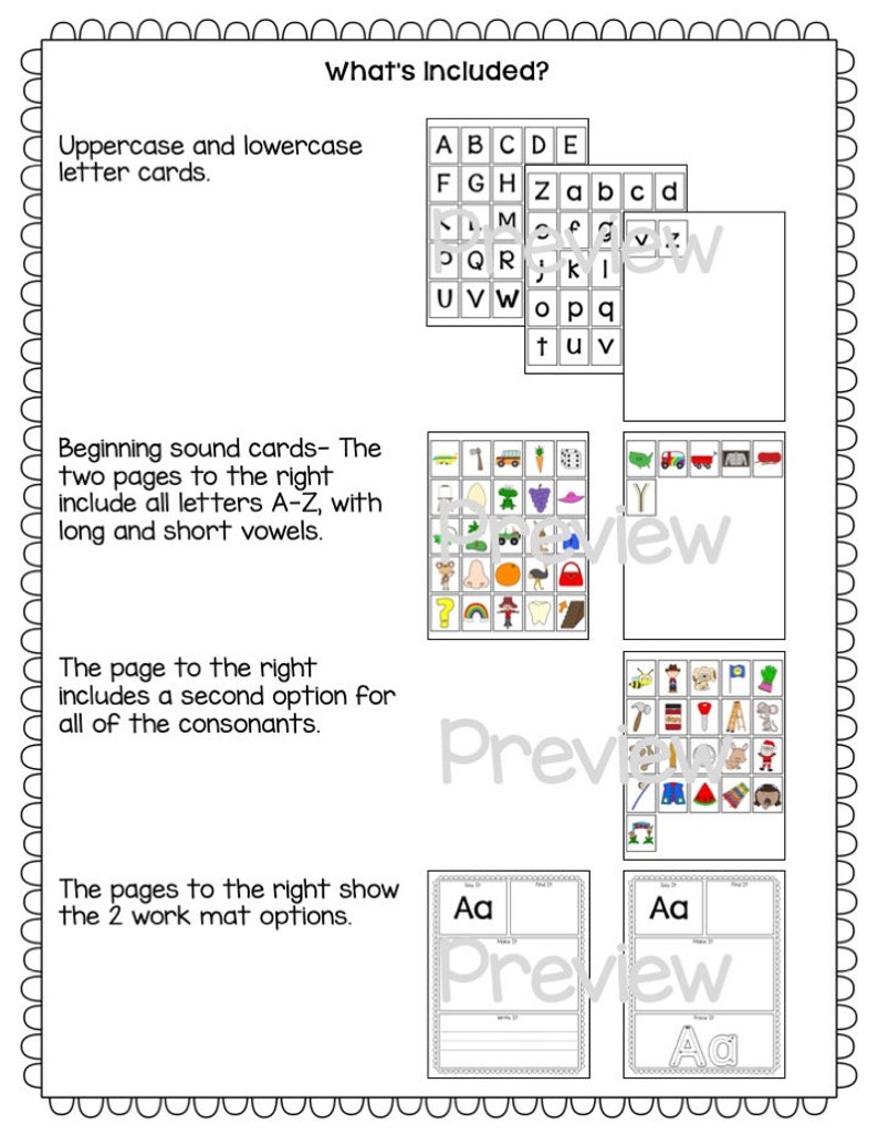 Say It, Find It, Make It, Write It- With Letter Cards and Beginning ...