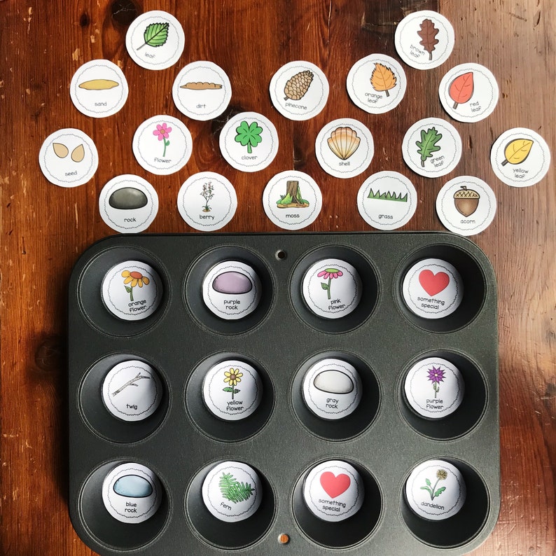 Muffin Tin Scavenger Hunt and Mandala Maker Sheets - Etsy