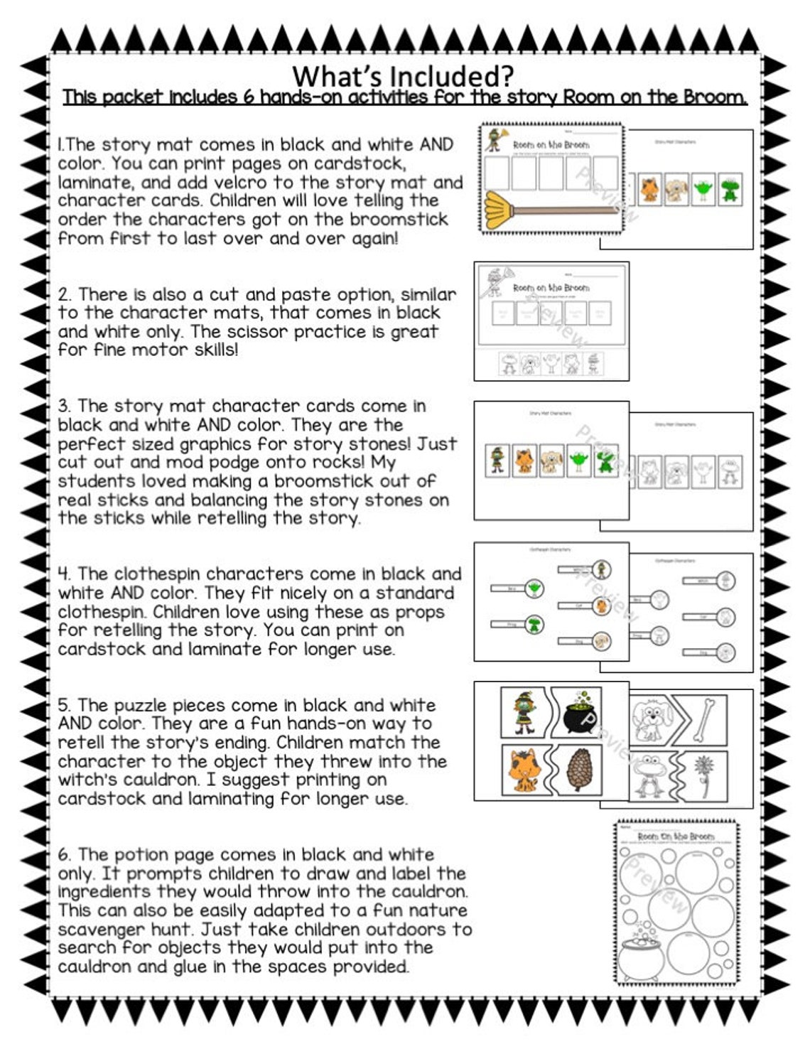 Room on the Broom Printable Activities - Etsy