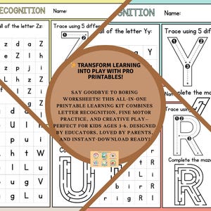 Letter A-Z Hunt Printables | Alphabet Recognition & Tracing Worksheets ...