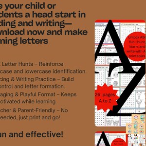 Letter A-Z Hunt Printables | Alphabet Recognition & Tracing Worksheets ...