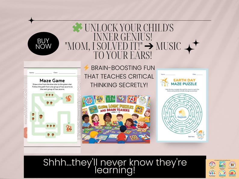 Critical Thinking Kids: Logic Puzzles & Brain Teasers (ages 7-10) Give ...