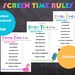 Editable Screen Time Rules Checklist Screentime Reward Chart Checklist ...