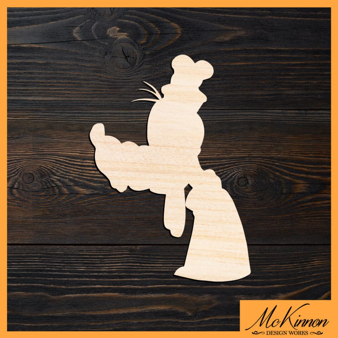Goofy Cutout Disney Laser Cut Unfinished Wood Shapes Disney - Etsy