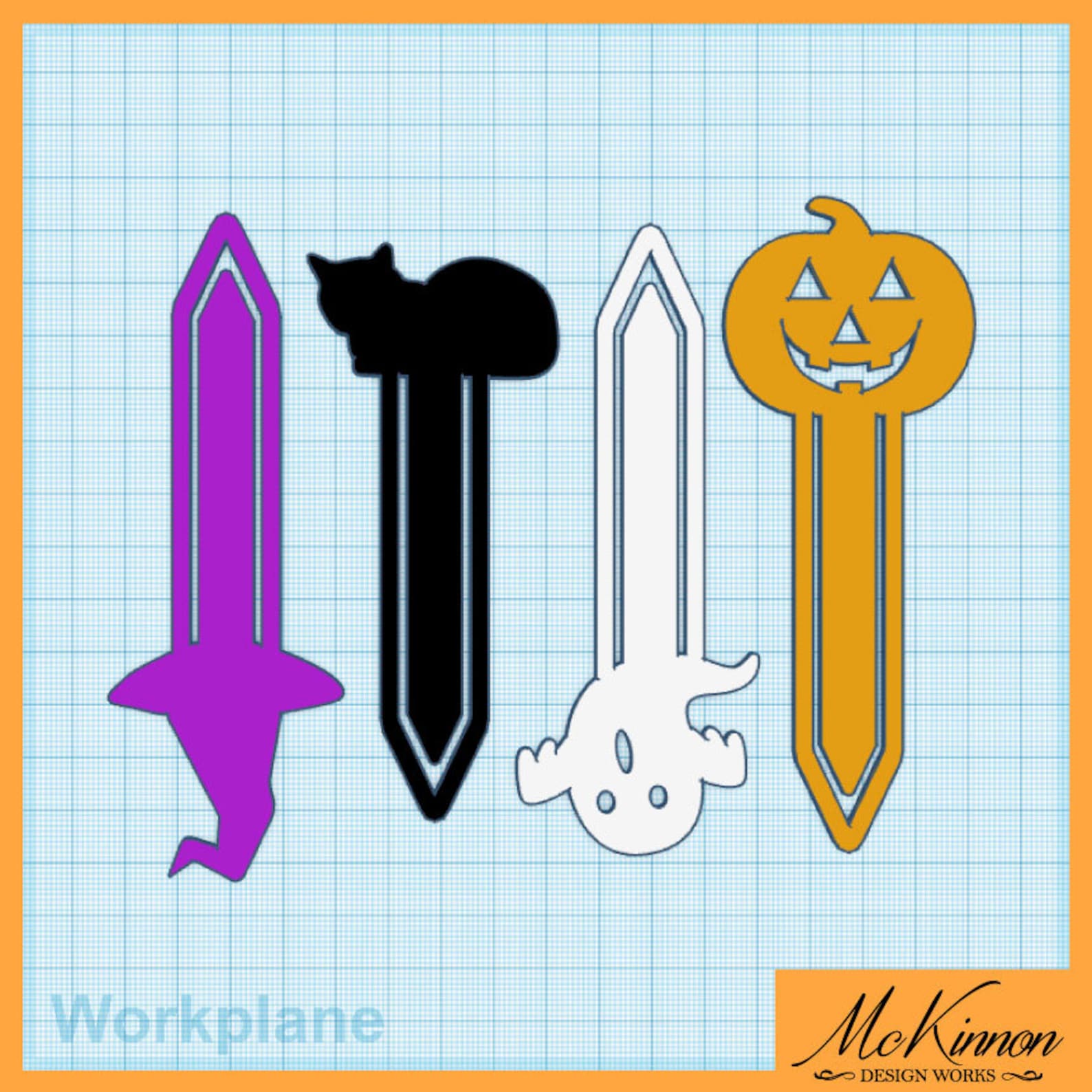 3D Printer Halloween Bookmarks Set (downloadable STL File) - Etsy